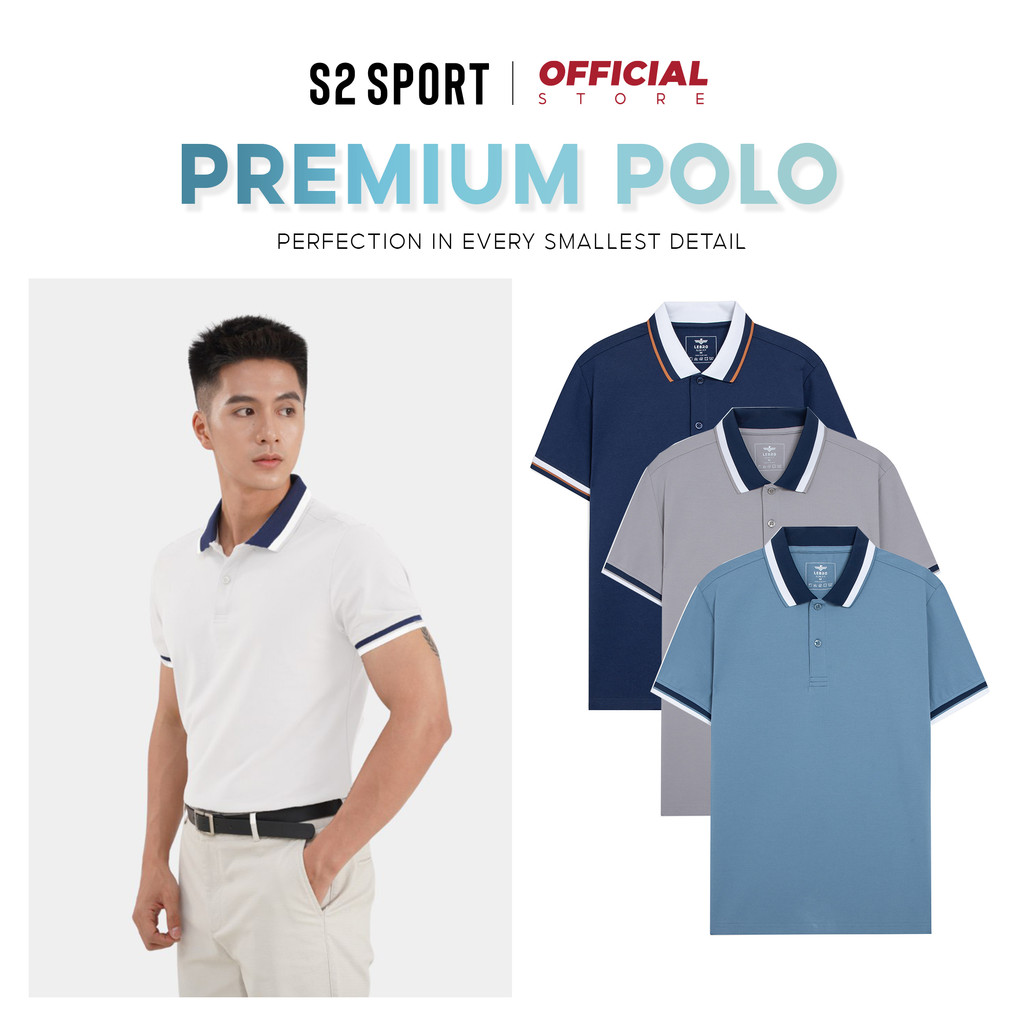(XẢ KHO) Áo polo nam S2 SPORT áo thun nam cổ bẻ cotton cvc co giãn 4 chiều thoáng mát thấm hút ...