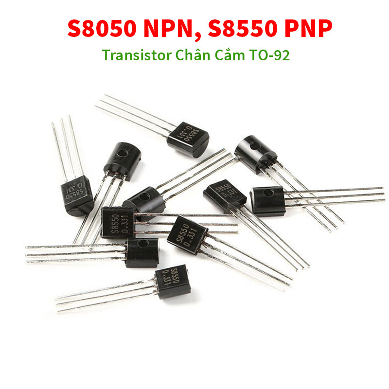 [Gói 5 Con] Transistor S8050 NPN, S8550 PNP, Chân Cắm TO-92 40V 0.5A dùng cho mạch bếp từ mới ...