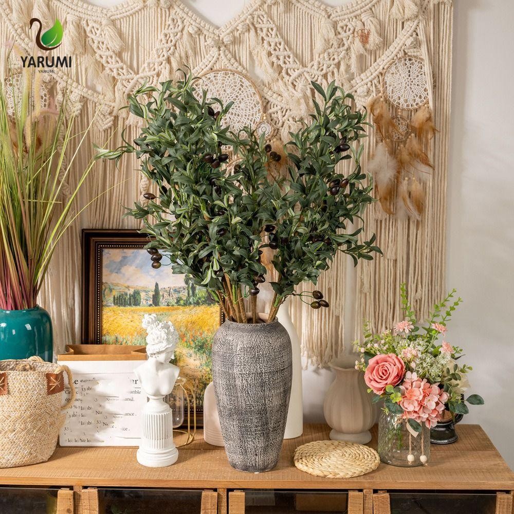 Cây lá ô liu mô phỏng ALISON, Nhánh trái cây ô liu nhân tạo bằng nhựa ...