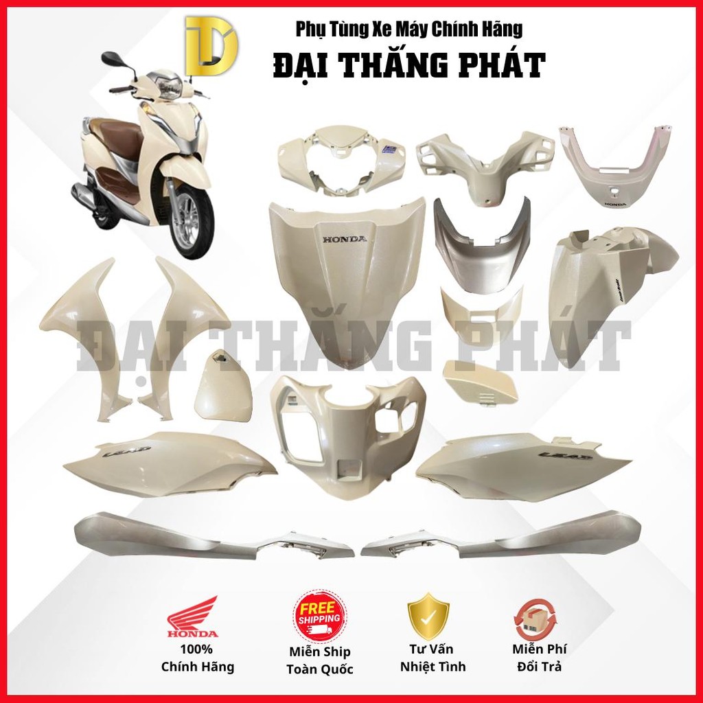(Có bán lẻ) Dàn áo xe Lead 125cc (2016-2017-2018) màu Vàng - Y229P ...