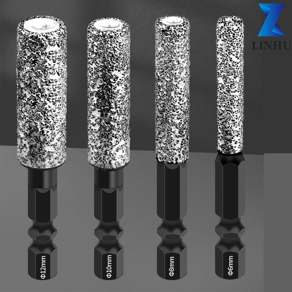 LINHU 1 / 3 Mũi khoan mài, Dụng cụ mở lỗ gạch hình lục giác khoan khô, Khoan / Mài sử dụng kép ...