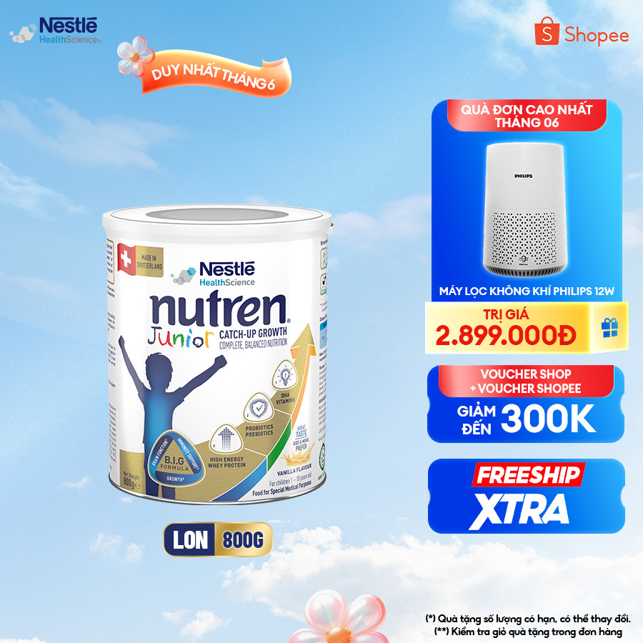 Sữa Bột Nutren Junior Thụy Sĩ hỗ trợ tăng cân và tiêu hóa cho trẻ 800g ...
