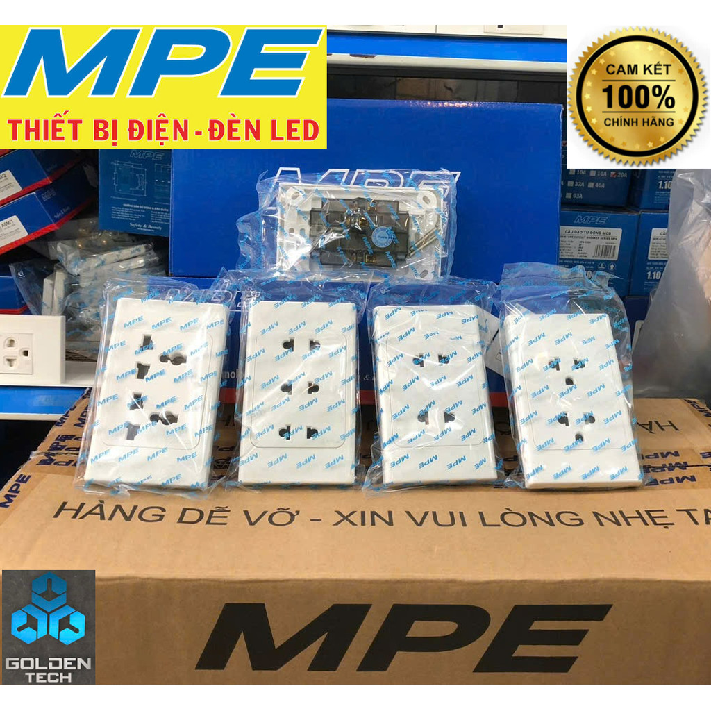(Chính hãng MPE) Ổ cắm đôi 3 chấu đa năng - Ổ cắm ba 2 chấu - Ổ cắm đôi ...