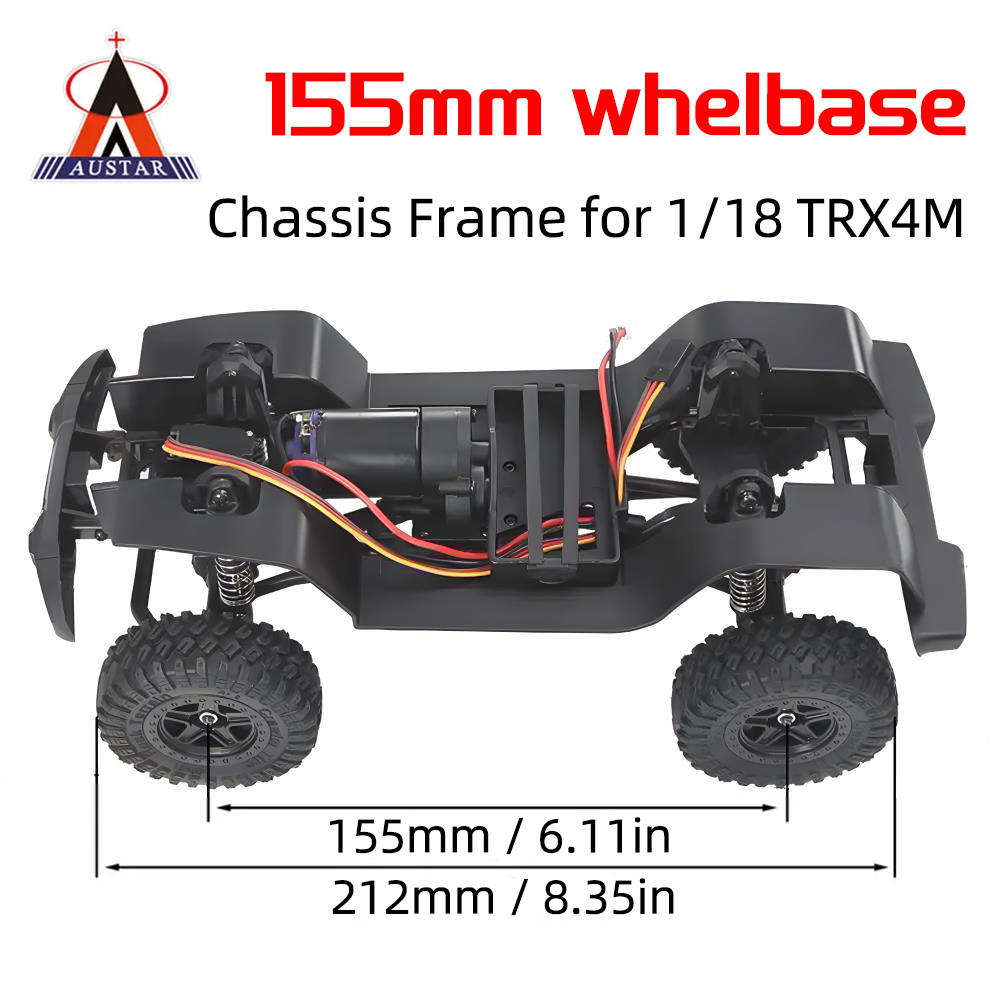 AUSTAR RC Thân Xe Khung Xe Khung Chiều Dài 155Mm Cho 1: 18 RC Xe AX8560 ...