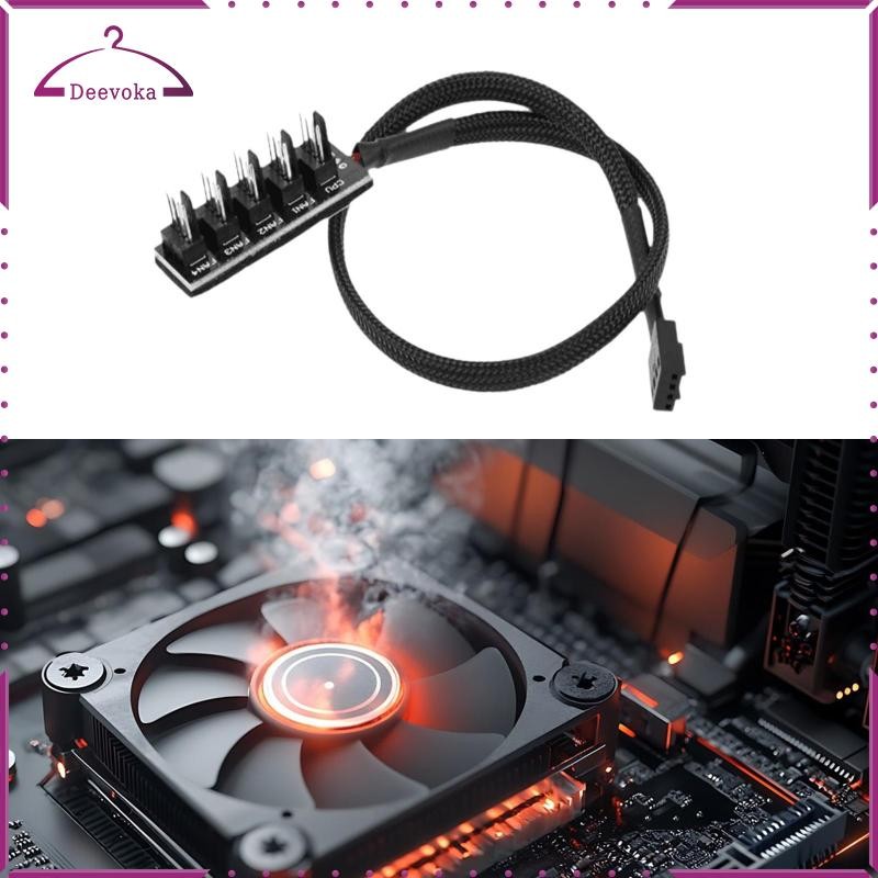 4 Pin PWM Fan Hub PWM PC Case Fan Hub 1 đến 5 chiều Bo mạch chủ PC hiệu ...