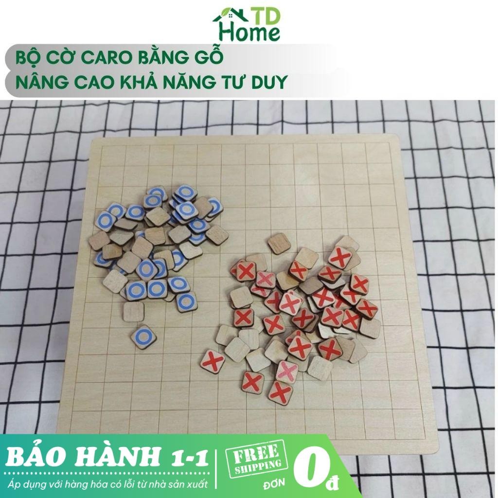 Bộ cờ caro xo bằng gỗ vui nhộn cho bé TDHome đồ chơi steam rèn luyện ...