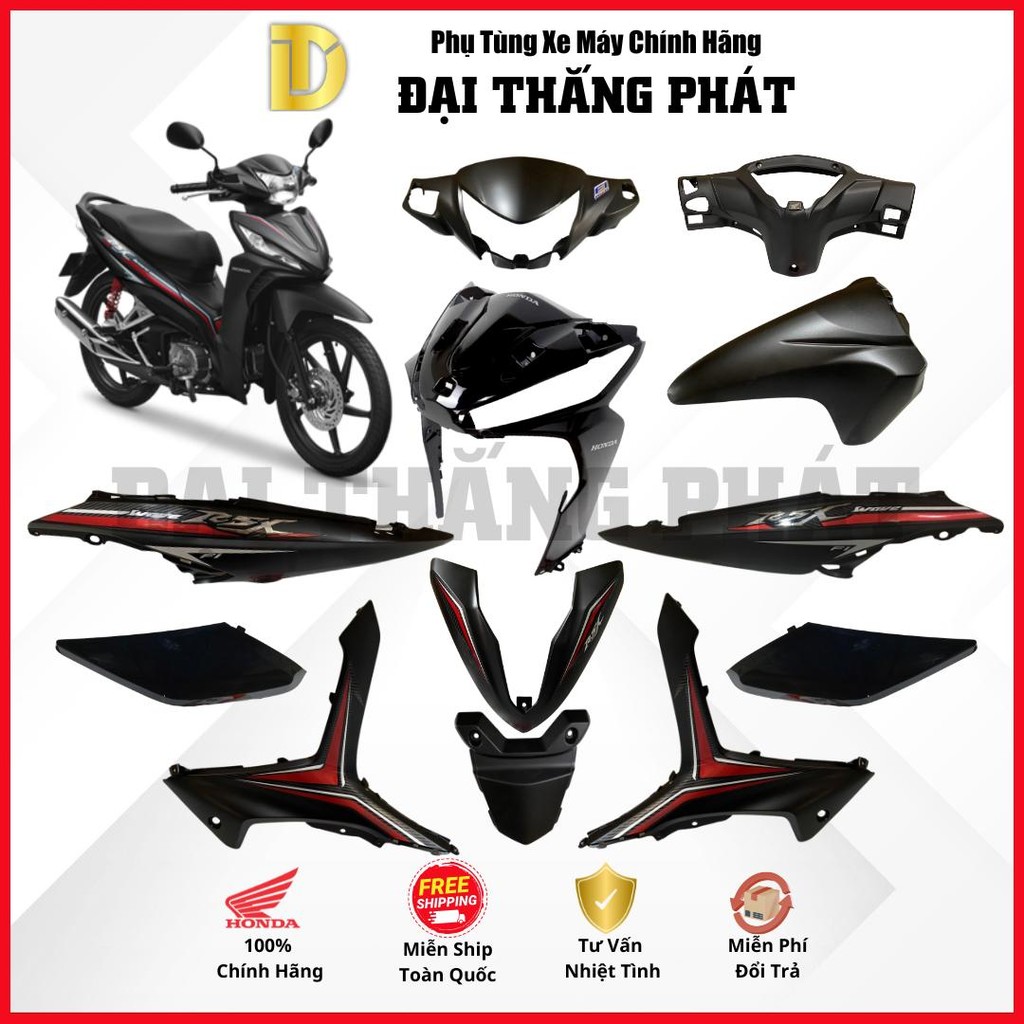 (Có bán lẻ) Dàn áo xe Wave RSX 110cc K90 năm 2016 - màu Đen - NHB25M ...
