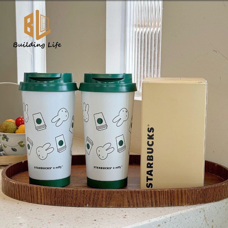 Starbucks Cup Đồng thương hiệu Miffy Rabbit Cup Cốc cà phê xanh trắng ...