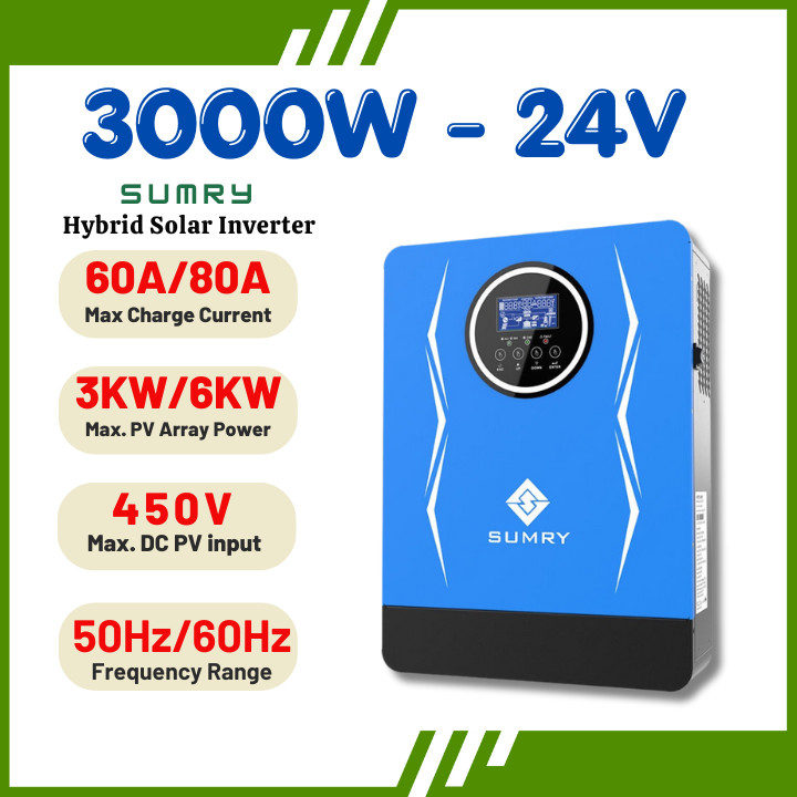 BIẾN TẦN SUMRY HYBRID INVERTER 3KW 24V - BIẾN TẦN NĂNG LƯỢNG SÓNG SIN ...