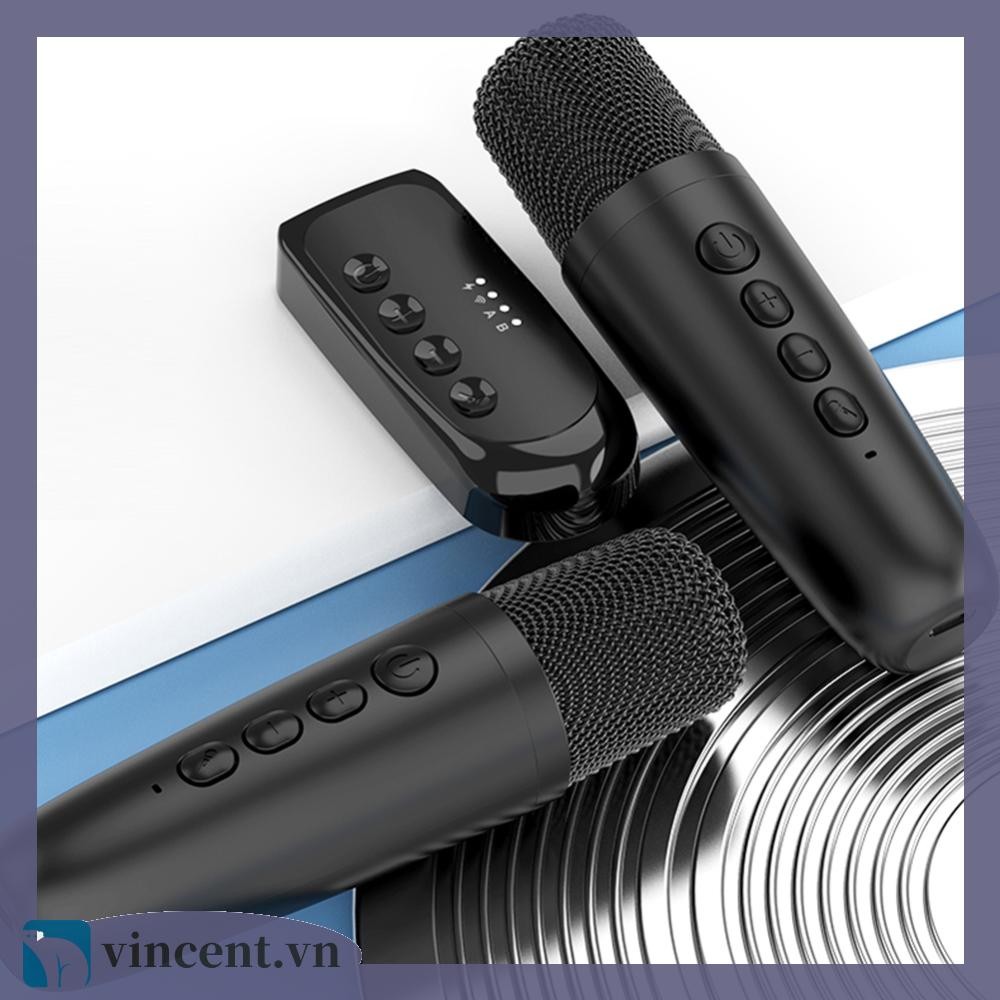 [vincent.vn] Micro không dây BT 5.3 Mic động kép không dây có đầu thu ...