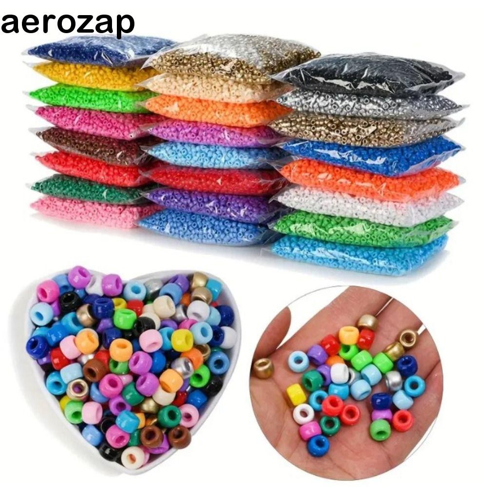HOMESOGOOD 100 Cái / bộ Bộ Hạt Pony Nhiều Màu Sắc, Hạt Lỗ Lớn 6x9 Mm ...