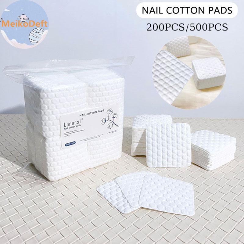MeikoDeft 200 / 500 Chiếc Móng Tay Cotton Pad Ba Lan Tẩy Gel Làm Sạch ...
