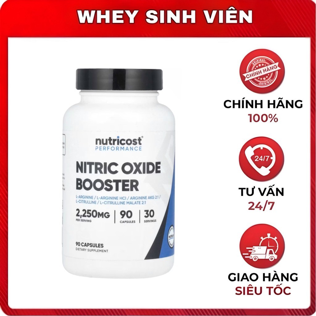 NUTRICOST NITRIC OXIDE BOOSTER 2250MG 90 VIÊN Hỗ Trợ Sức Kháng,Cải Thiện Hiệu Suất tập tại ...
