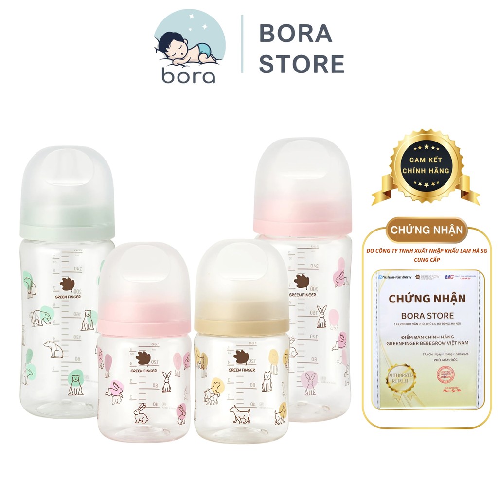 Bình sữa Green Finger Bebegrow Pure Baby cho bé nhựa PA G850 siêu bền ...