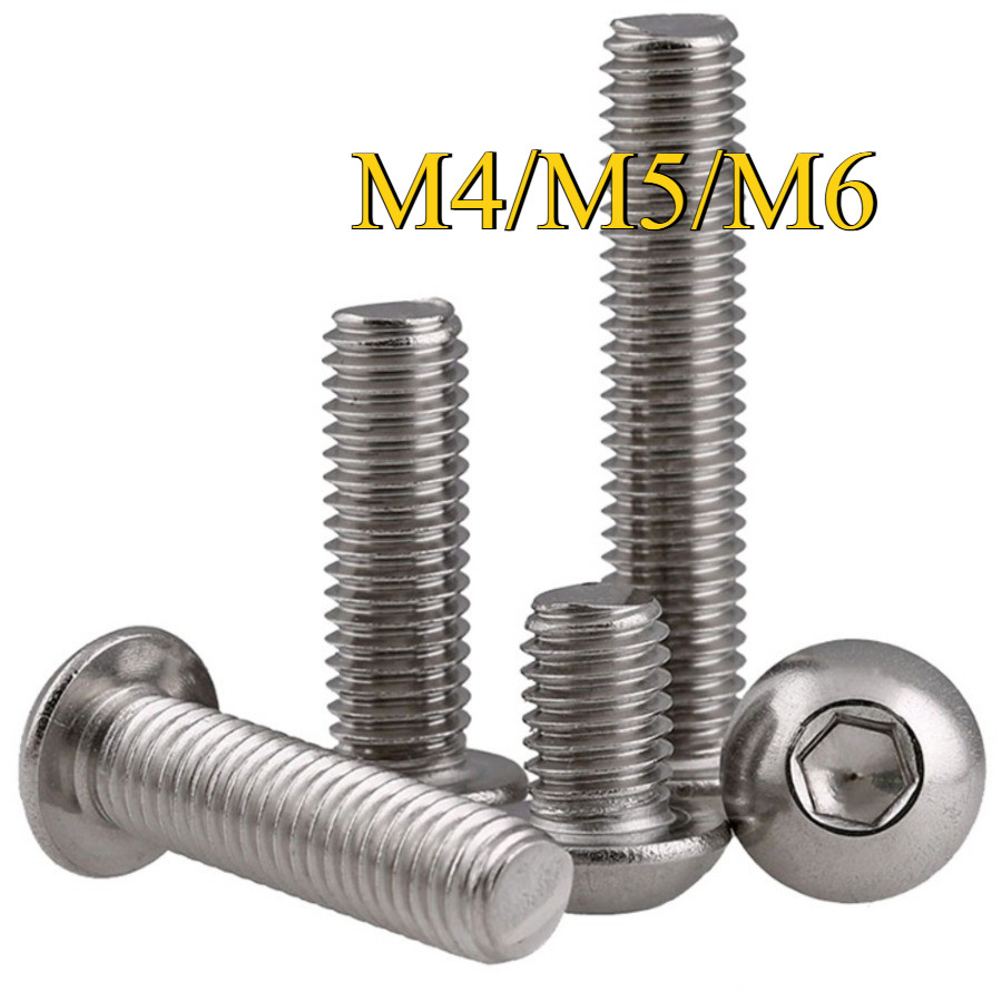 Bulong inox 304 lục giác Đầu tròn/Bulong inox lục giác đầu dù M4 / M5 / M6 * L4-150mm (WJX-YL-VN ...