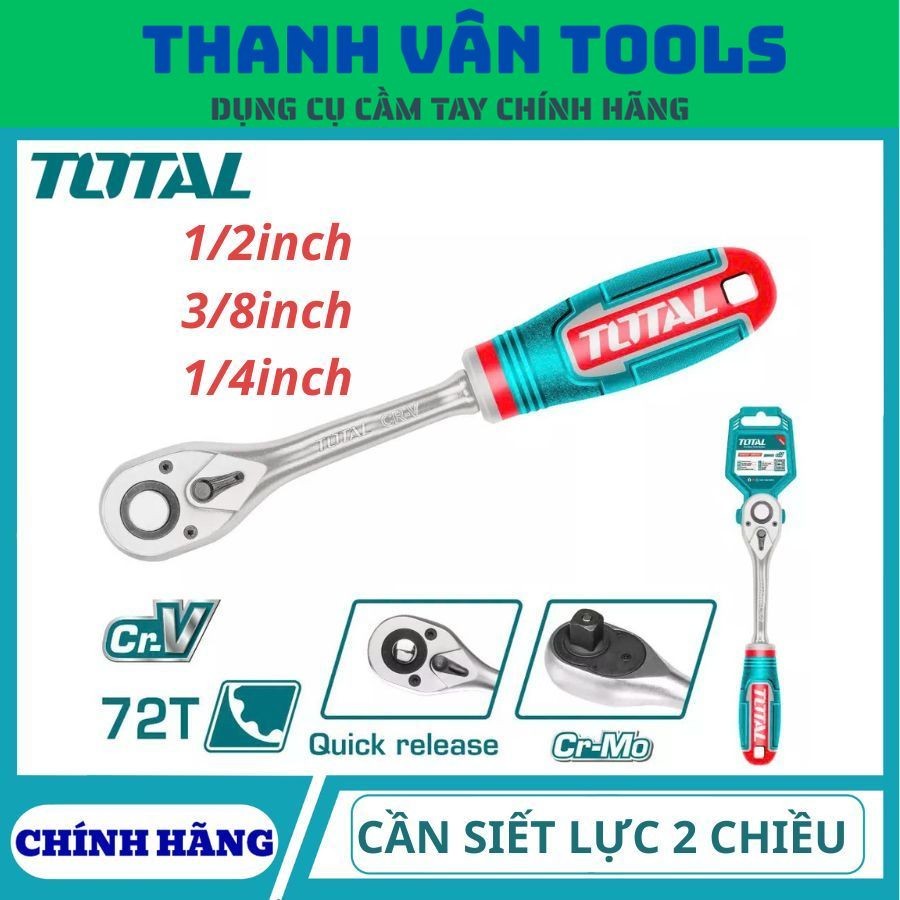 Cần siết 2 chiều TOTAL 1/2 INCH 3/8INCH 1/4INCH THT106146 / THT106386 ...