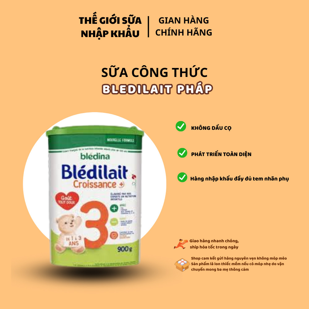 Sữa Bột Bledilait Nội Địa Pháp hãng Bledina số 1,2,3 lon 400g và 900g ...