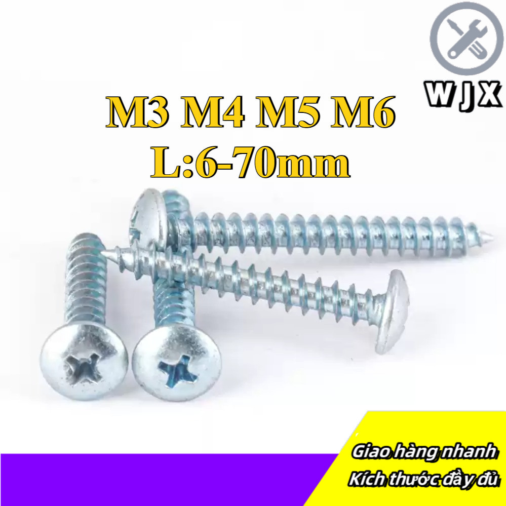 Vít răng thưa Mạ kẽm Vít bắn gỗ đầu dù ,Vít gỗ M3 / M4 / M5 / M6 * L6-70mm (WJX-RM-VN-y ...