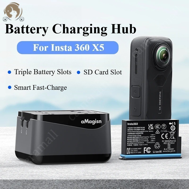 Dành Cho Insta 360 X5 Sạc Pin Trung Tâm Sạc Nhanh 3 Pin Camera Hành ...