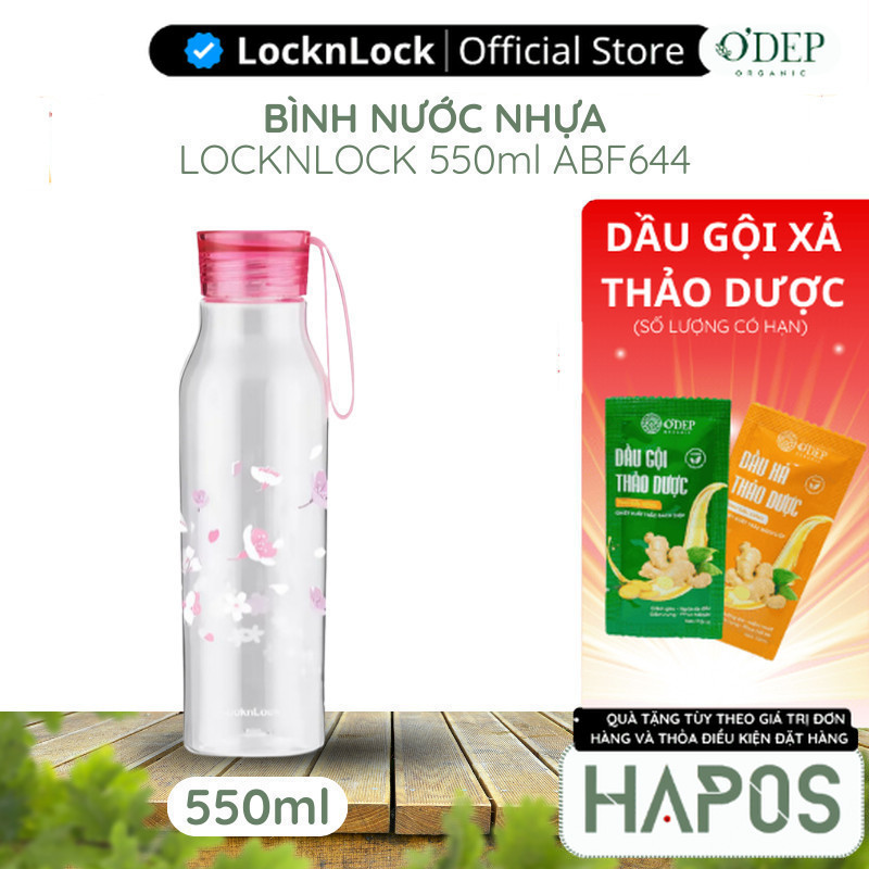 Bình nước nhựa 550ML Eco LocknLock ABF644LPIK Sakura, Hàng chính hãng ...
