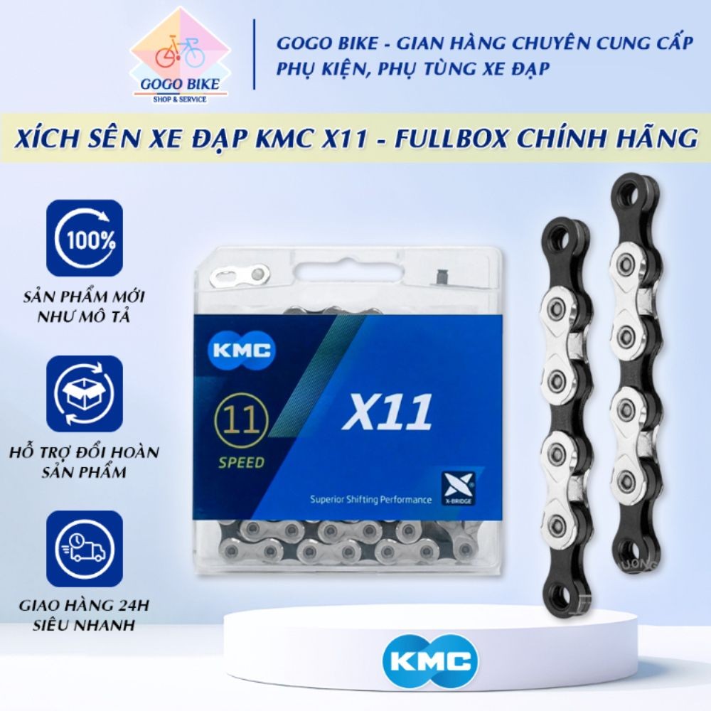 [GoGo Bike] Xích sên xe đạp KMC X11 118L 11 Speed - Fullbox Chính Hãng | Shopee Việt Nam