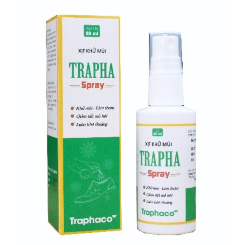 Trapha xịt giúp giảm tiết mồ hôi gúp tay , chân và nách luôn khô thoáng ...
