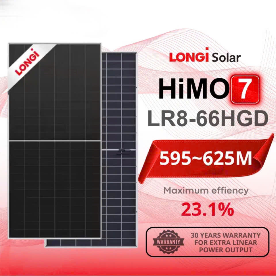 Tấm pin mặt trời LONGi 615W – Năng lượng mạnh mẽ từ công nghệ Half-cell ...