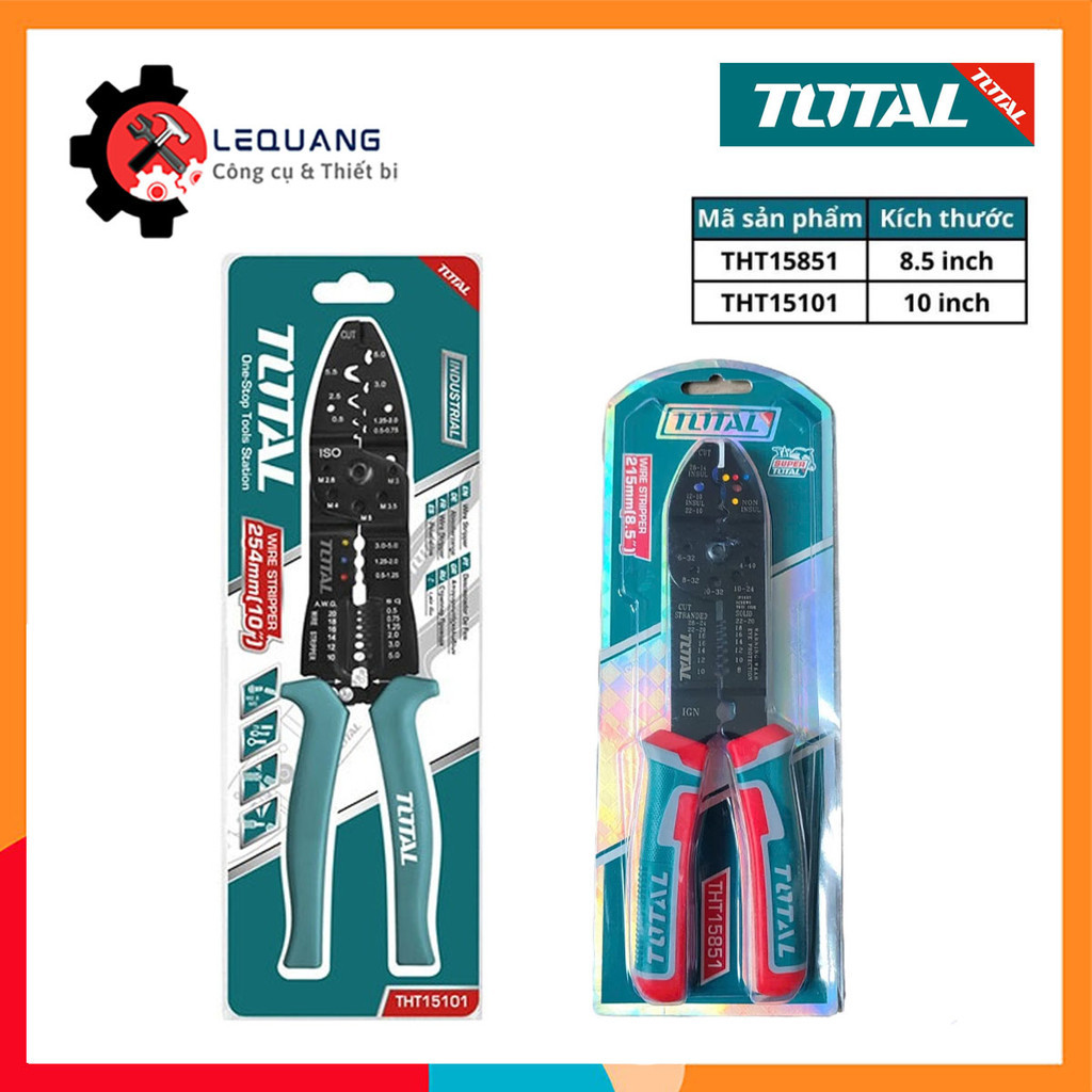 Kềm tuốt dây điện 8.5inch 10inch TOTAL THT15851 - THT15101 kềm cắt dây ...
