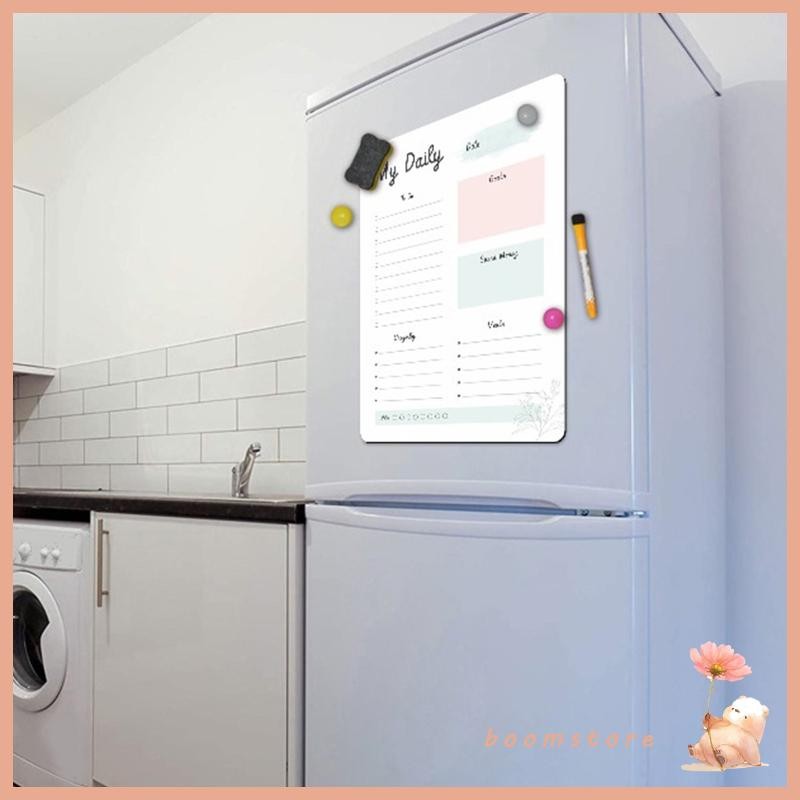 Boom Soft A4 Bảng trắng Tủ lạnh từ tính Nhãn dán tin nhắn Kế hoạch Viết ...