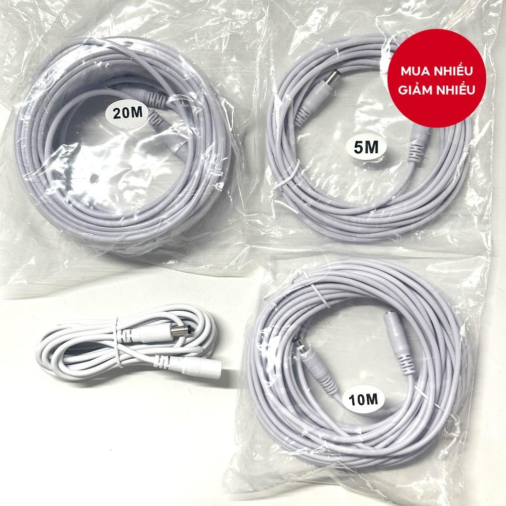 1 Bộ Chuyển Đổi Nguồn DC 12V Cáp Nối Dài 3M / 5M / 10M / 20M 5.5 * 2.1mm Nam Nữ Dây Điện Mở Rộng ...