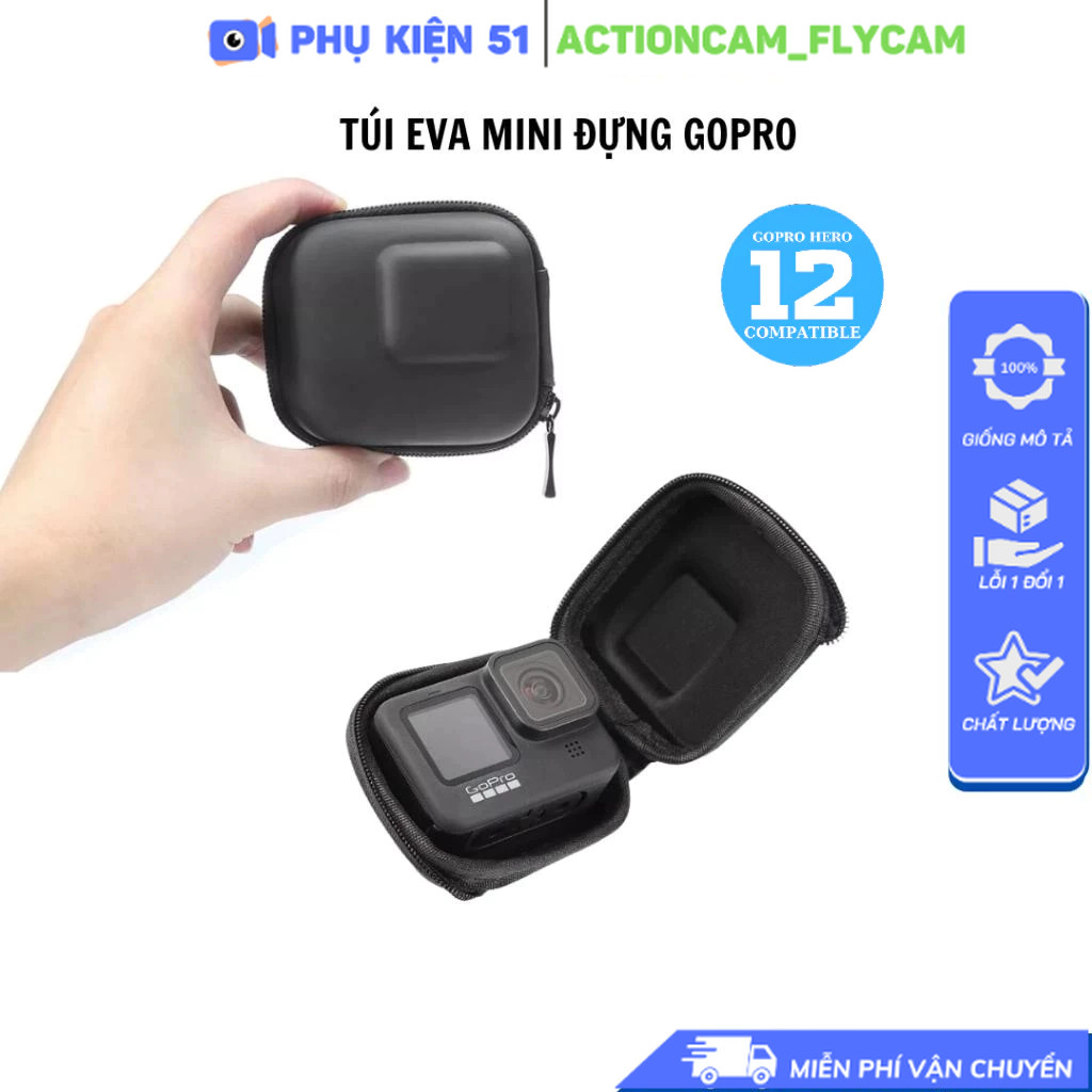 Túi đựng bảo vệ dành cho GoPro Hero 11 10 9 8 7 6 5 -Hộp Đựng PU chống ...
