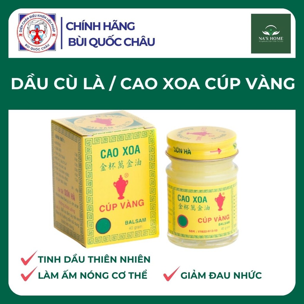 [HÀNG CHÍNH HÃNG] Cao Xoa Cúp Vàng Dụng Cụ Diện Chẩn Bùi Quốc Châu Dầu ...