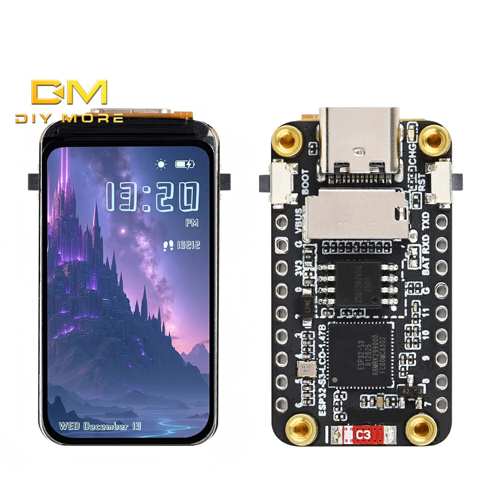 DIYMORE ESP32-S3 1,47 inch Bảng phát triển màn hình LCD Wifi Bảng phát triển Bluetooth Độ phân ...
