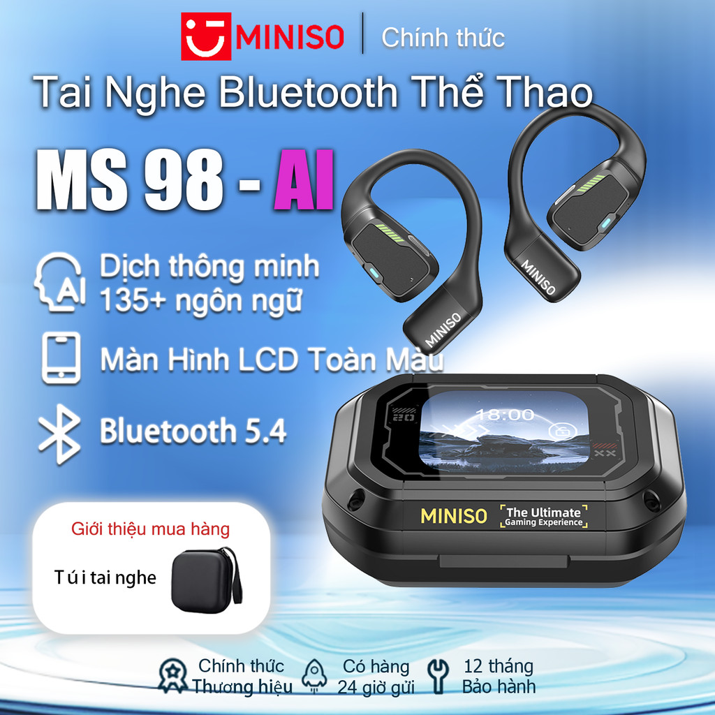 MINISO M98 Tai nghe màn hình cảm ứng thông minh Tai nghe Bluetooth 5.4 ...