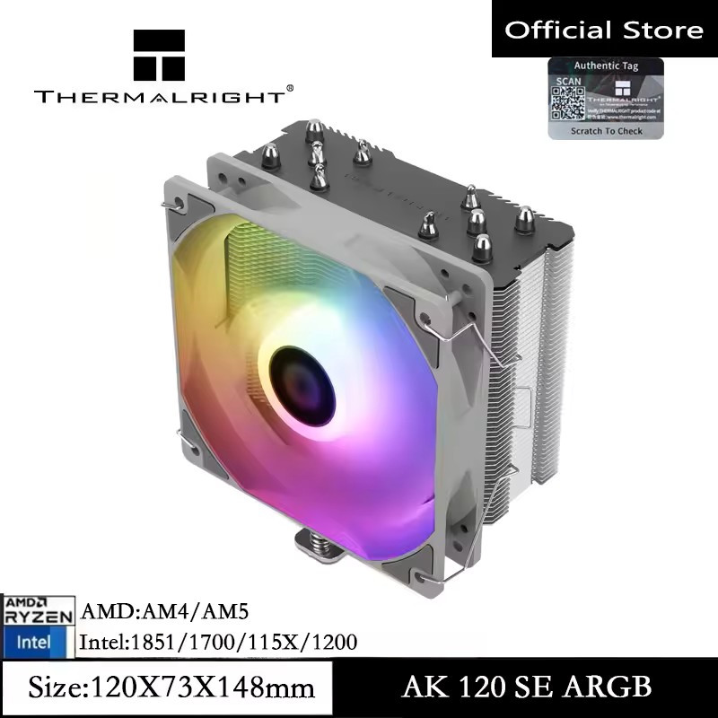 Thermalright AK120 SE ARGB CPU Air Cooler 5 Ống tản nhiệt Khung gầm tản ...