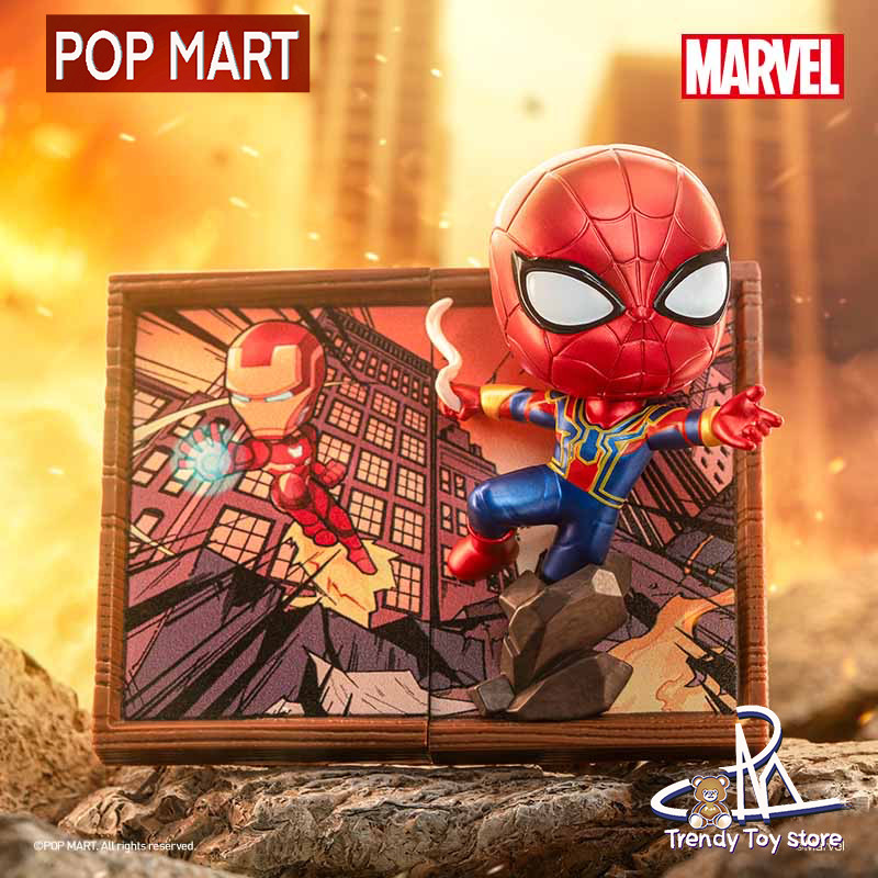 [Sẵn sàng] POP MART Marvel Photo Frame Series Iron Man Spider-Man Hộp bí ẩn Đồ chơi thời trang ...