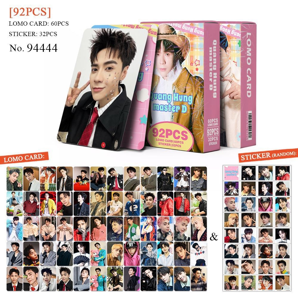 92 Cái / hộp Ngôi Sao Việt Nam QuangHungmasterD Lomo Cards Rhyder Negav ...