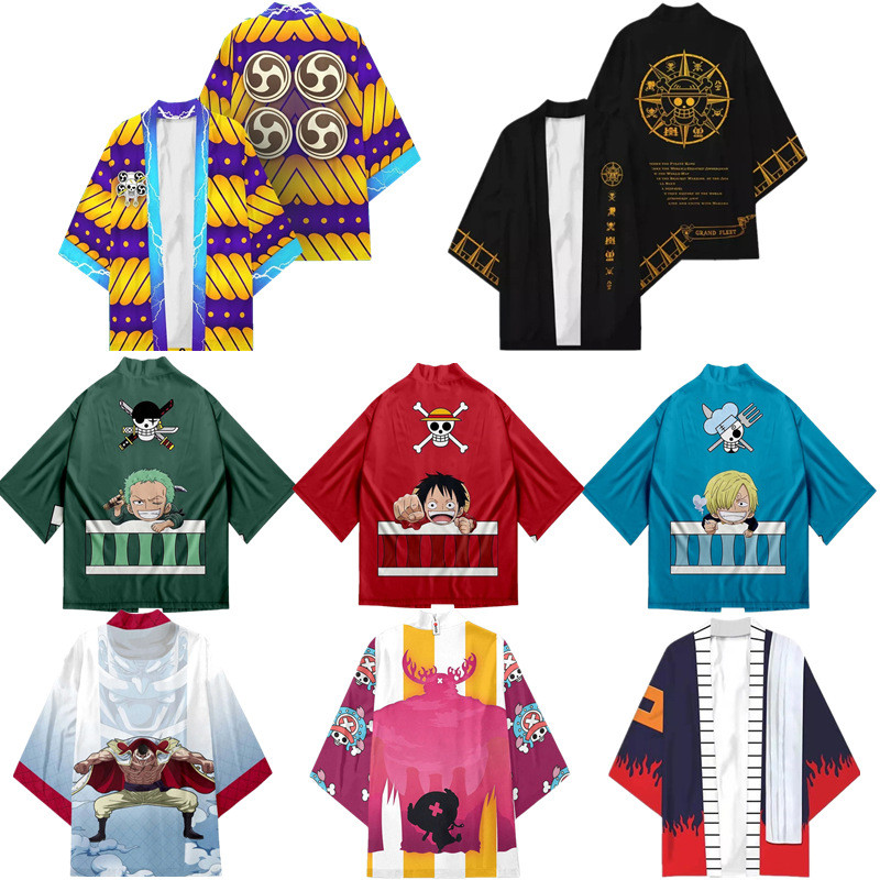 Cosplay Khỉ D Luffy Anime Yukata Áo Cardigan Nhật Bản Kimono Nam Nữ Áo ...