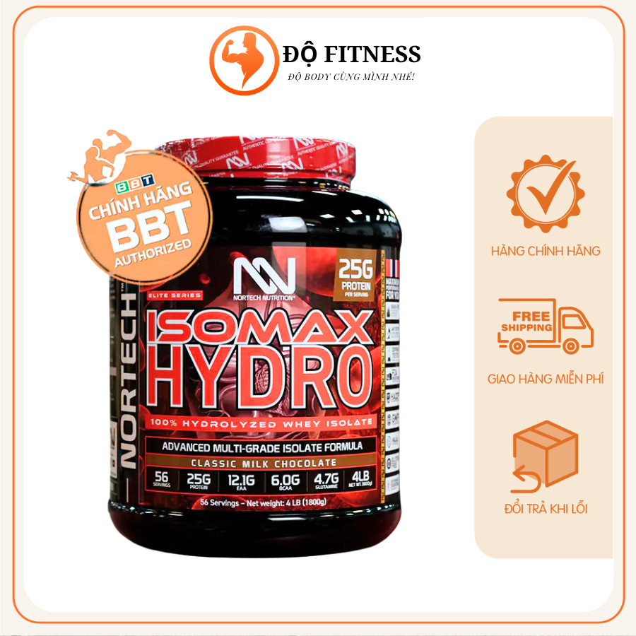 Isomax Hydro Whey Protein (1.8KG) NORTECH - Whey bò ăn cỏ (grass-fed ...
