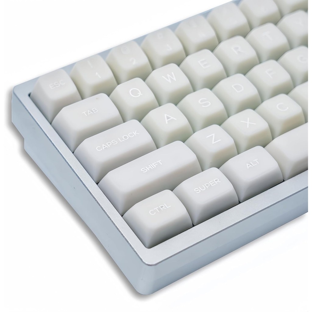 Keycap Ngọc Trắng 140key Double Shot pbt keycaps Bóng Trong Suốt Qua ...