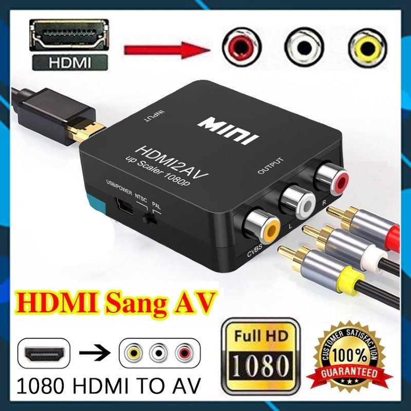[HDMI to AV] Bộ chuyển đổi Video HDMI sang AV 1080p Công cụ chuyển đổi ...