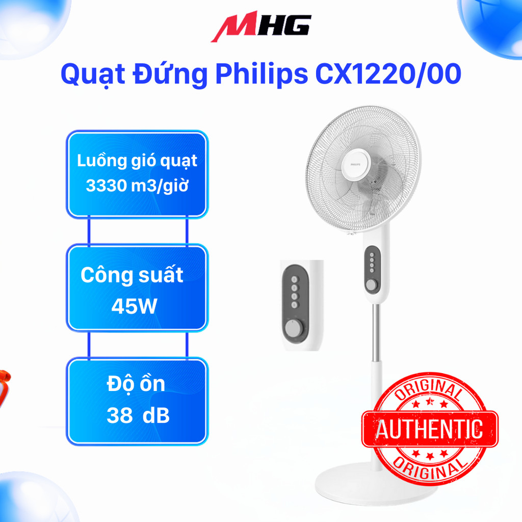 Quạt Cây Đứng Philips CX1220/00 - Gió to - Chạy Êm - Bảo Hành Chính ...