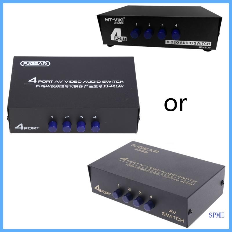 4 Port AV Video RCA 4 Input 1 Output Switcher Switch Selector Splitter Box | Shopee Việt Nam