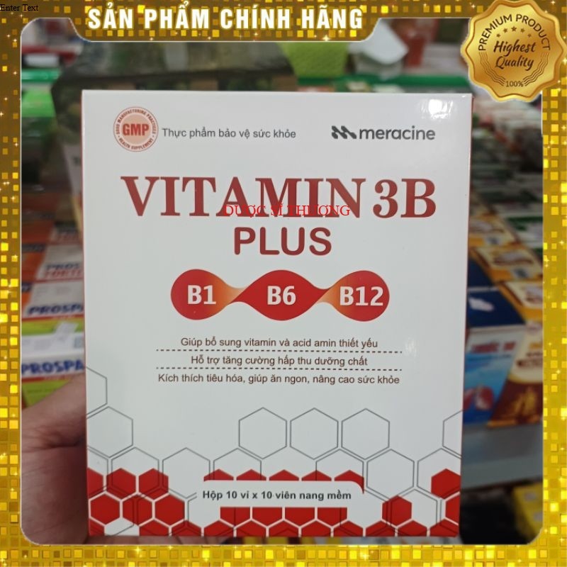 Vitamin 3B Plus ( B1, B6, B12), bổ sung vitamin và khoáng chất cho cơ thể hộp 100v | Shopee Việt Nam