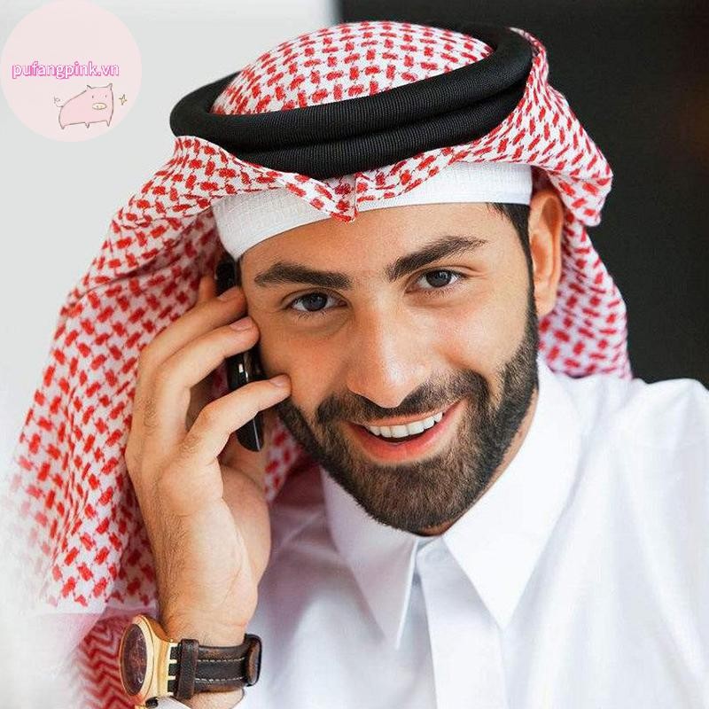 Pufangpink Hồi Giáo Nam Kẻ Sọc In Khăn Trùm Đầu Ả Rập Dubai Turban Cổ ...