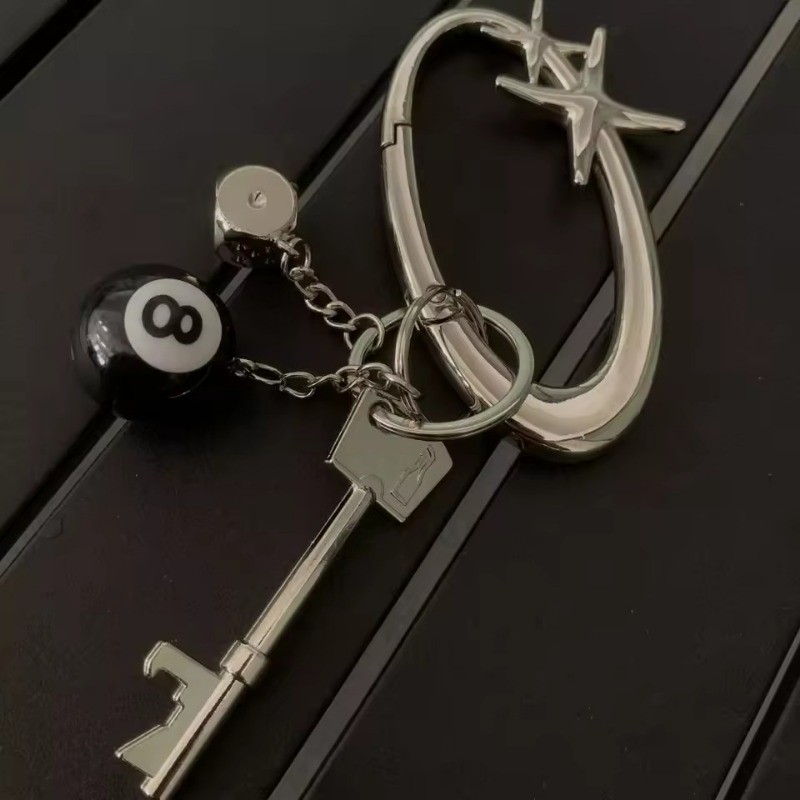 Y2K Punk Star Hình Bầu Dục Essential Icon Carabiner Móc Khóa Leo Núi Xe ...