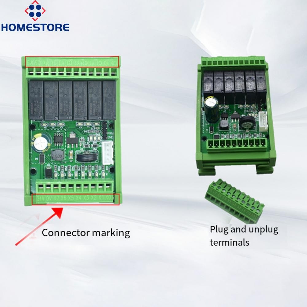 [Homestore]FX2N-14MR PLC Control Board 8IN/6OUT Relay Output 24V USB ...