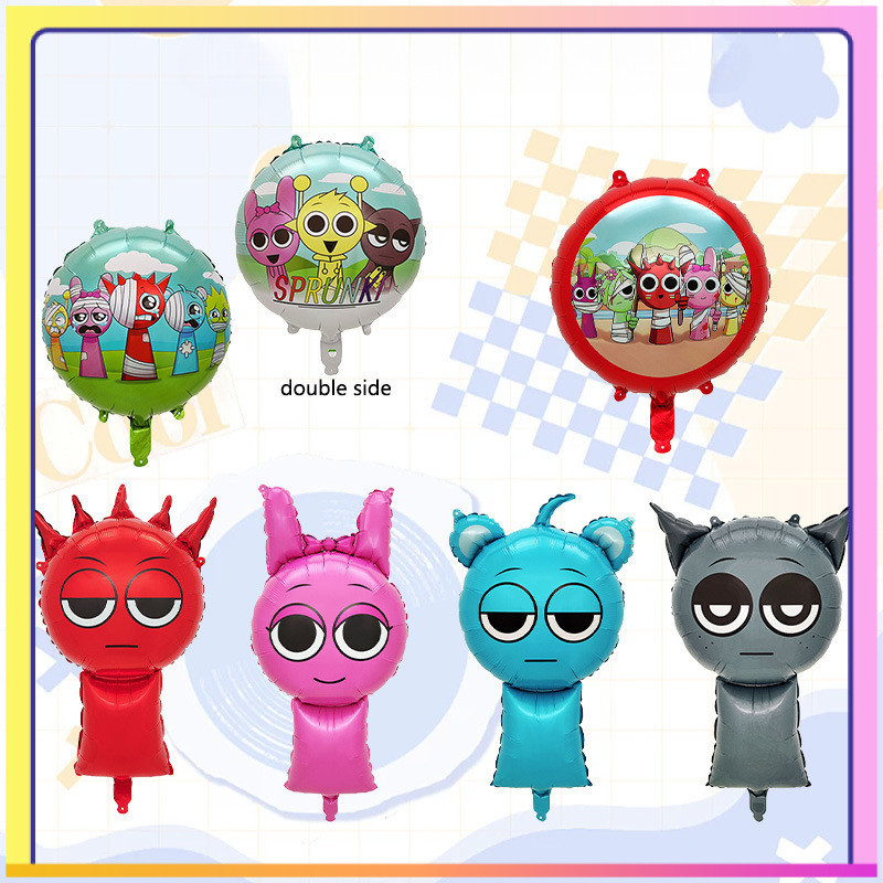 Bóng bay nhồi bông Sprunki, bóng bay hộp nhịp điệu, bóng bay hình dạng ...
