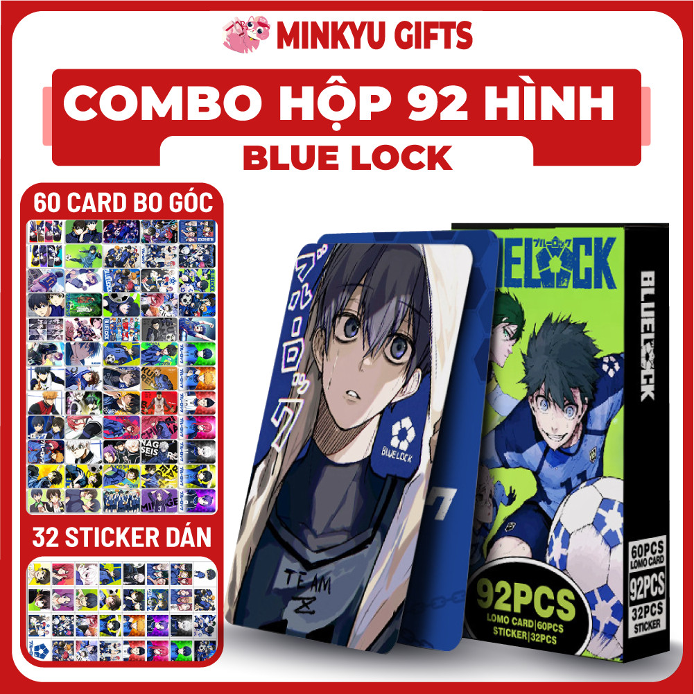 [SIÊU RẺ] Hộp 92 Ảnh Card Bo Góc Anime Blue Lock Kèm Sticker Cán 7 màu ...