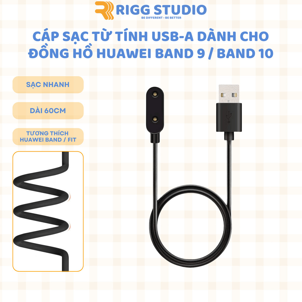 Dây Cáp Sạc Từ Tính USB-A Dành Cho Đồng Hồ Thông Minh Huawei Band 7 8 9 ...